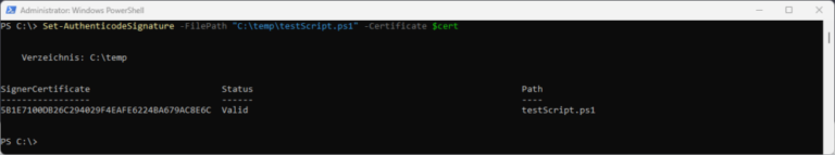 » PowerShell-Skripte signieren