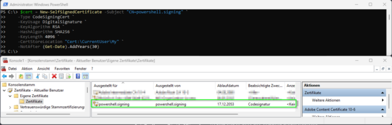 » PowerShell-Skripte signieren